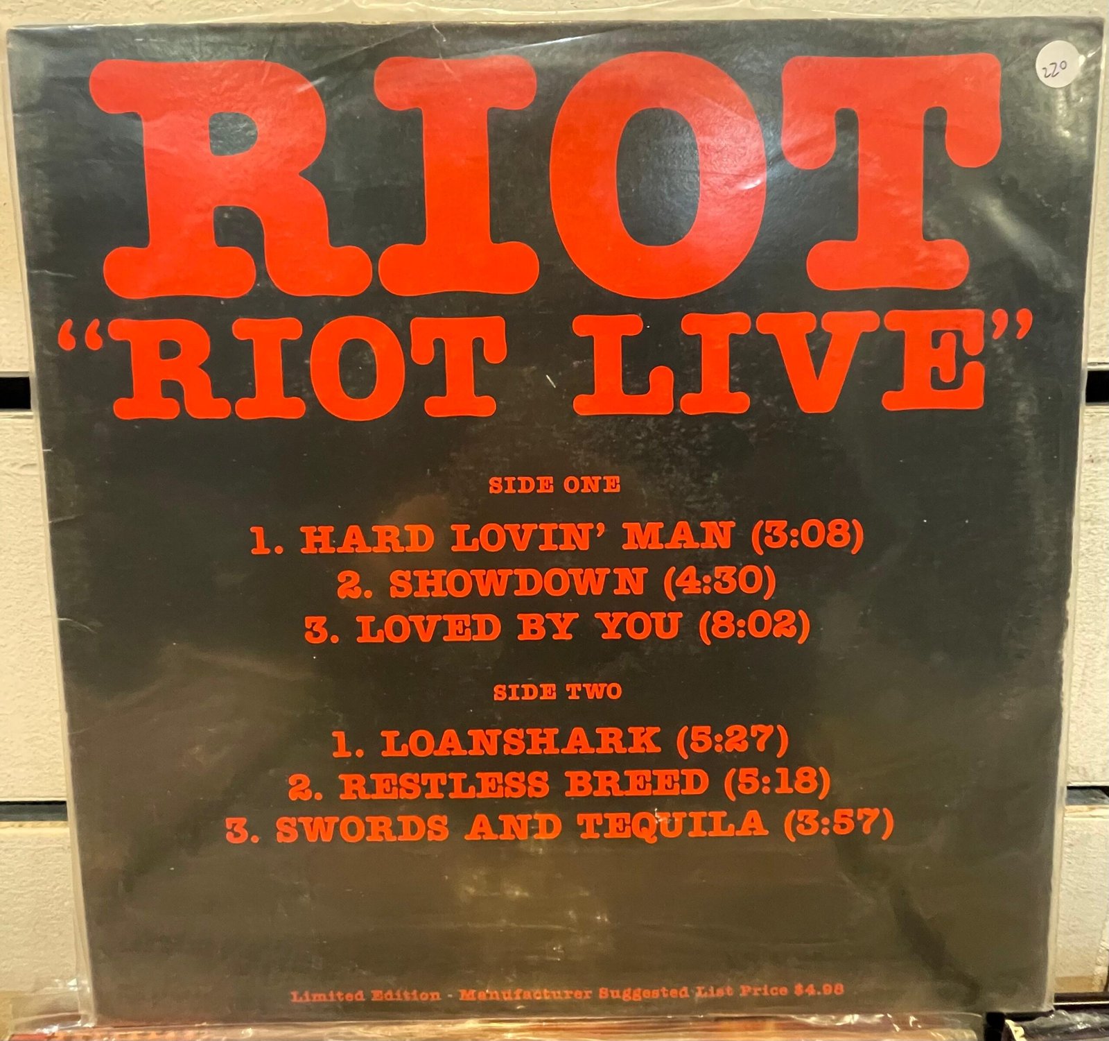 RIOT - RIOT LIVE - Lets Rock Store